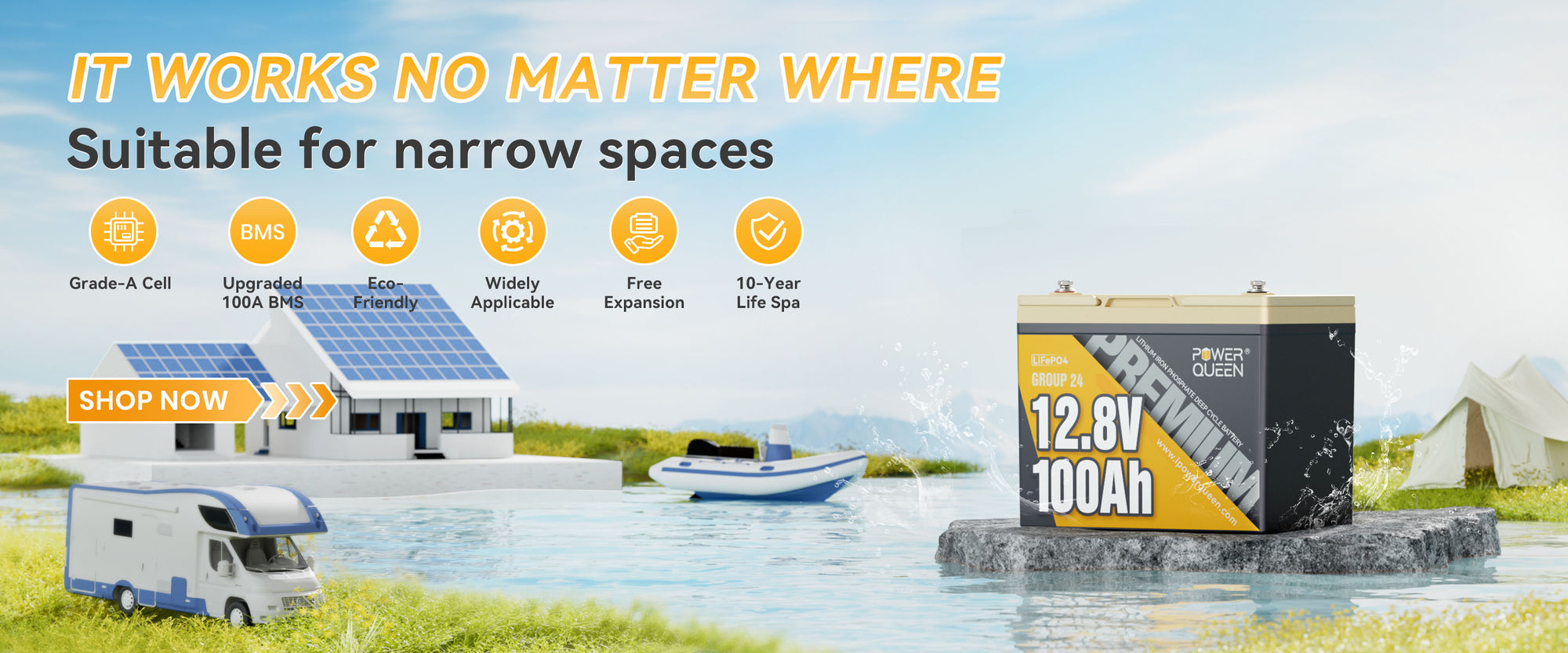 Power Queen LiFePO4 Battery | Lithium Battery - Power Queen US