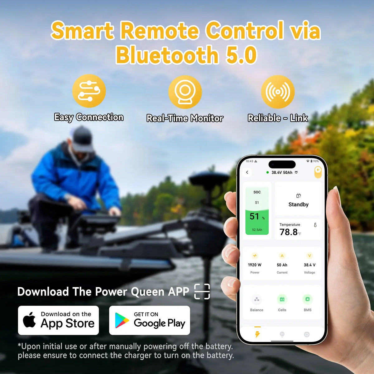 Power Queen 36V 50Ah Smart Lithium Battery - Power Queen US